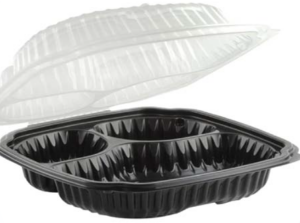 3 Compartment Microwave Safe Clamshells - FSR Food Service